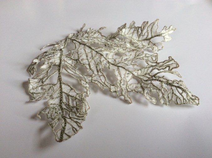 Lutradur leaves….. | Lincs In Stitches