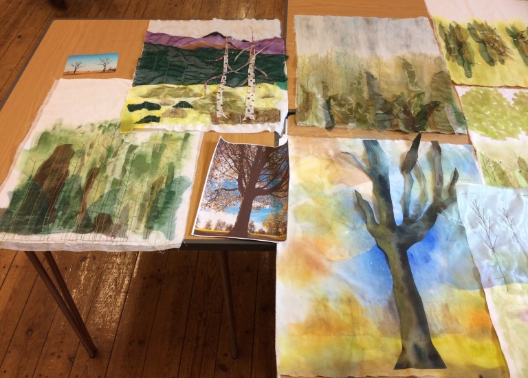 Paint, Layer & Stitch….. | Lincs In Stitches